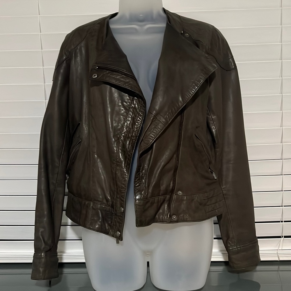 Genuine Chocolate Brown Leather Jacket - Gem